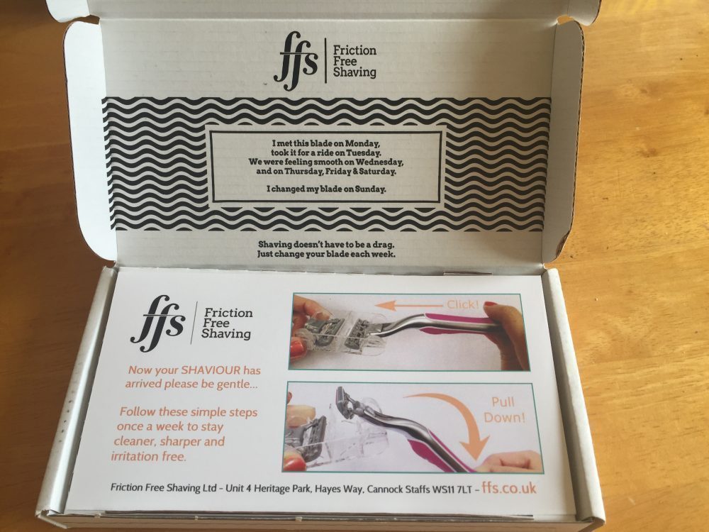 Friction Free Shaving Subscription Service Review - beccafarrelly.co.uk